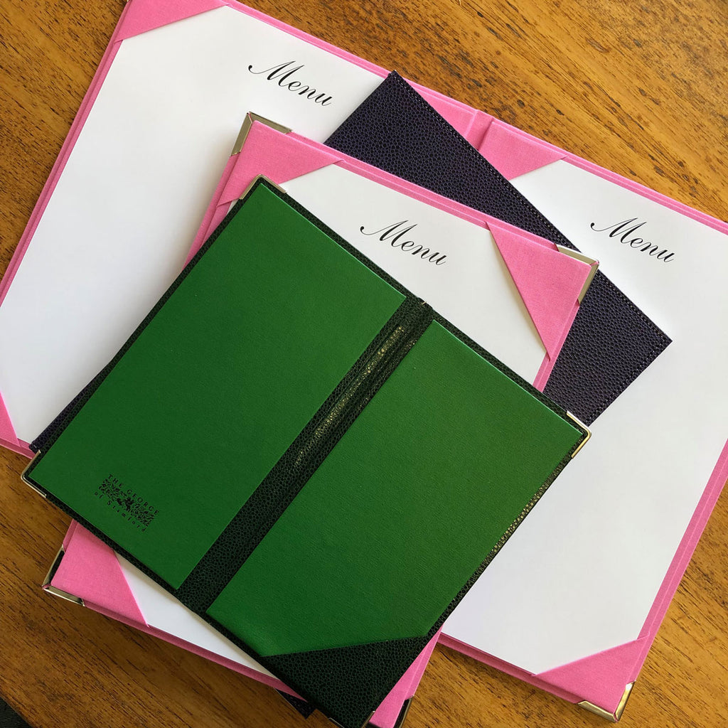 Bespoke Menu Covers and Folders – The Stamford Notebook Co.