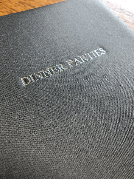 Metallic Buckram Dinner Party Book - Pewter – The Stamford Notebook Co.