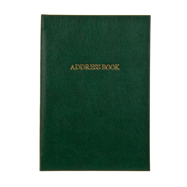 Hand Bound Leather Address Book - Green – The Stamford Notebook Co.