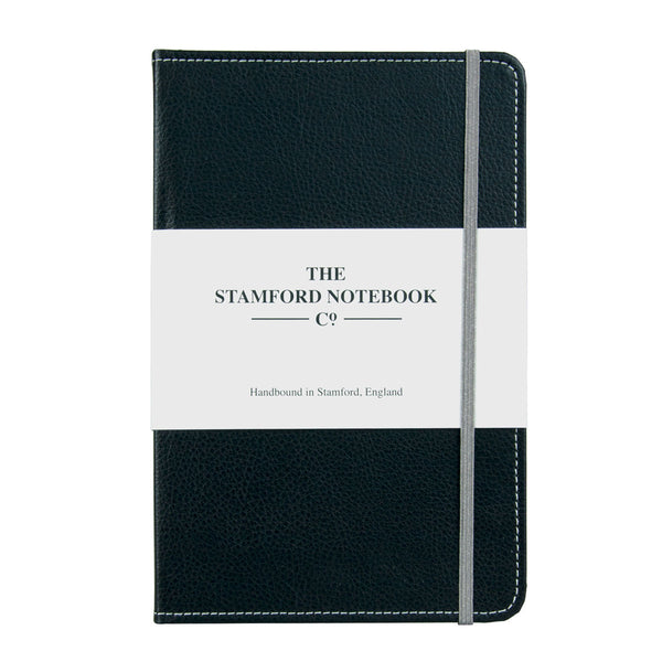 Stitched Leather Notebook - Black – The Stamford Notebook Co.