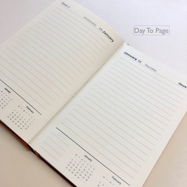 Day to Page Buckram Diary - Orange – The Stamford Notebook Co.