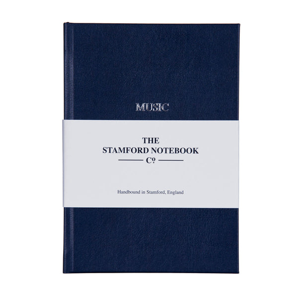Leather Music Manuscript Notebook - Navy Blue – The Stamford Notebook Co.