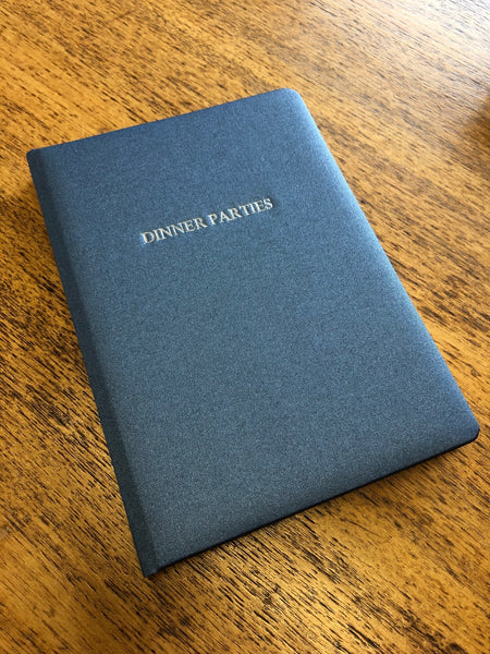 Metallic Buckram Dinner Party Book - Sapphire – The Stamford Notebook Co.
