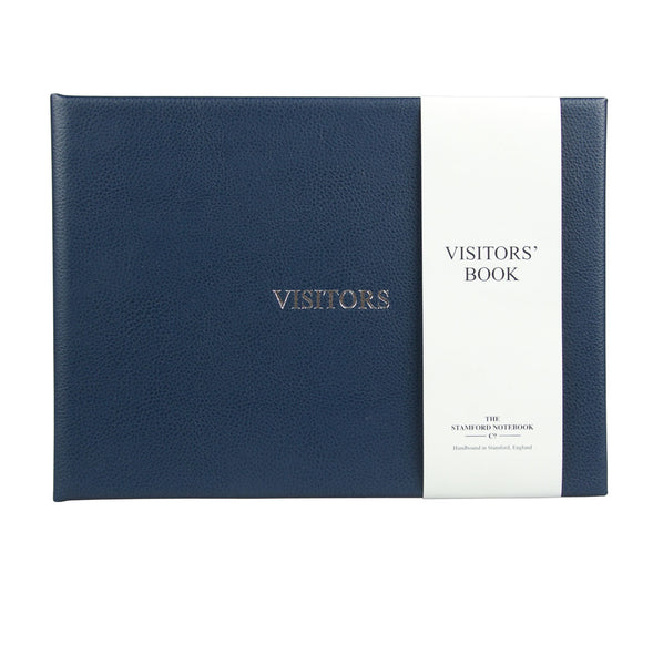 Hand Bound Leather Visitor Book - Navy Blue – The Stamford Notebook Co.